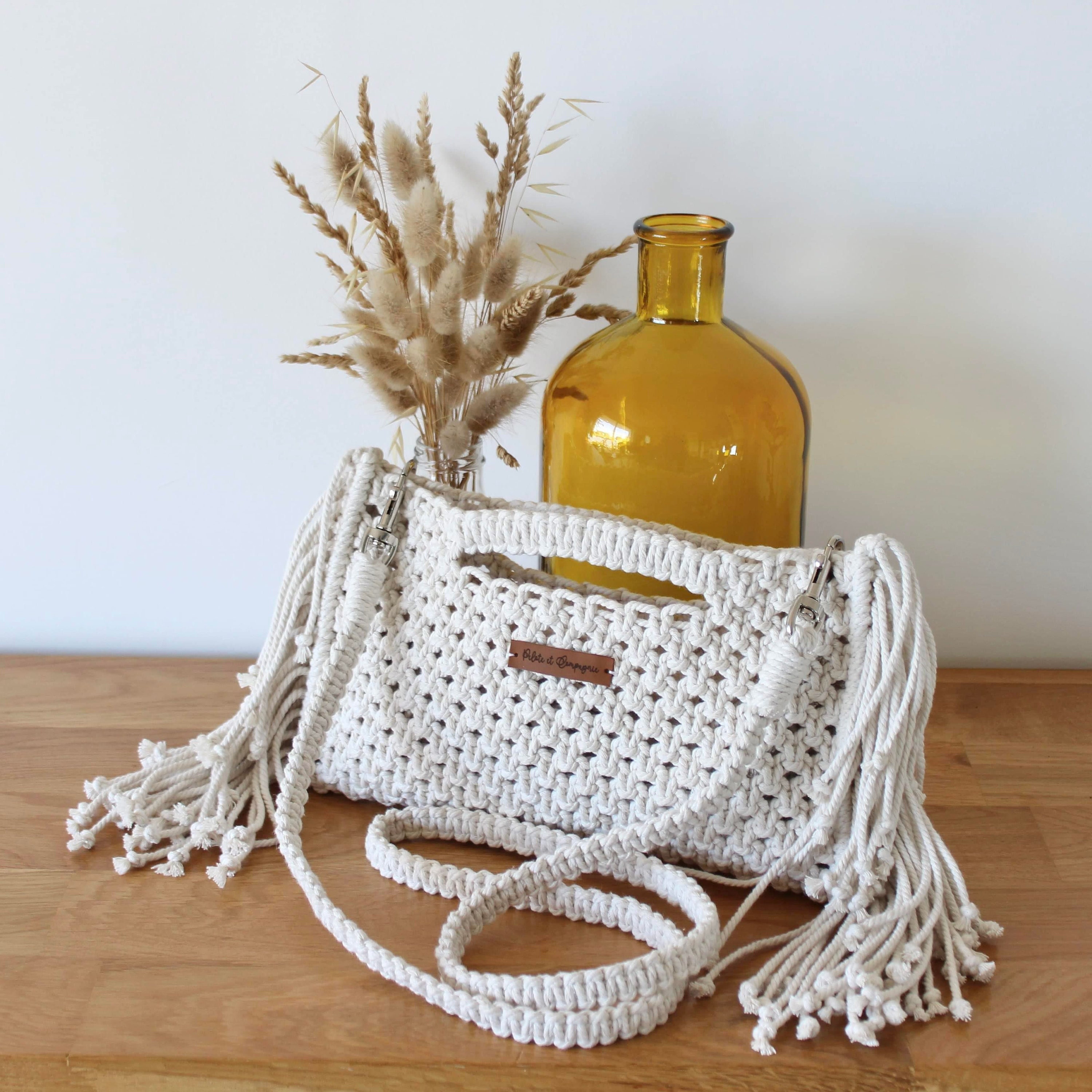 MACRAME PATTERN / Clutch Bag With Removable Shoulder Strap / - Etsy