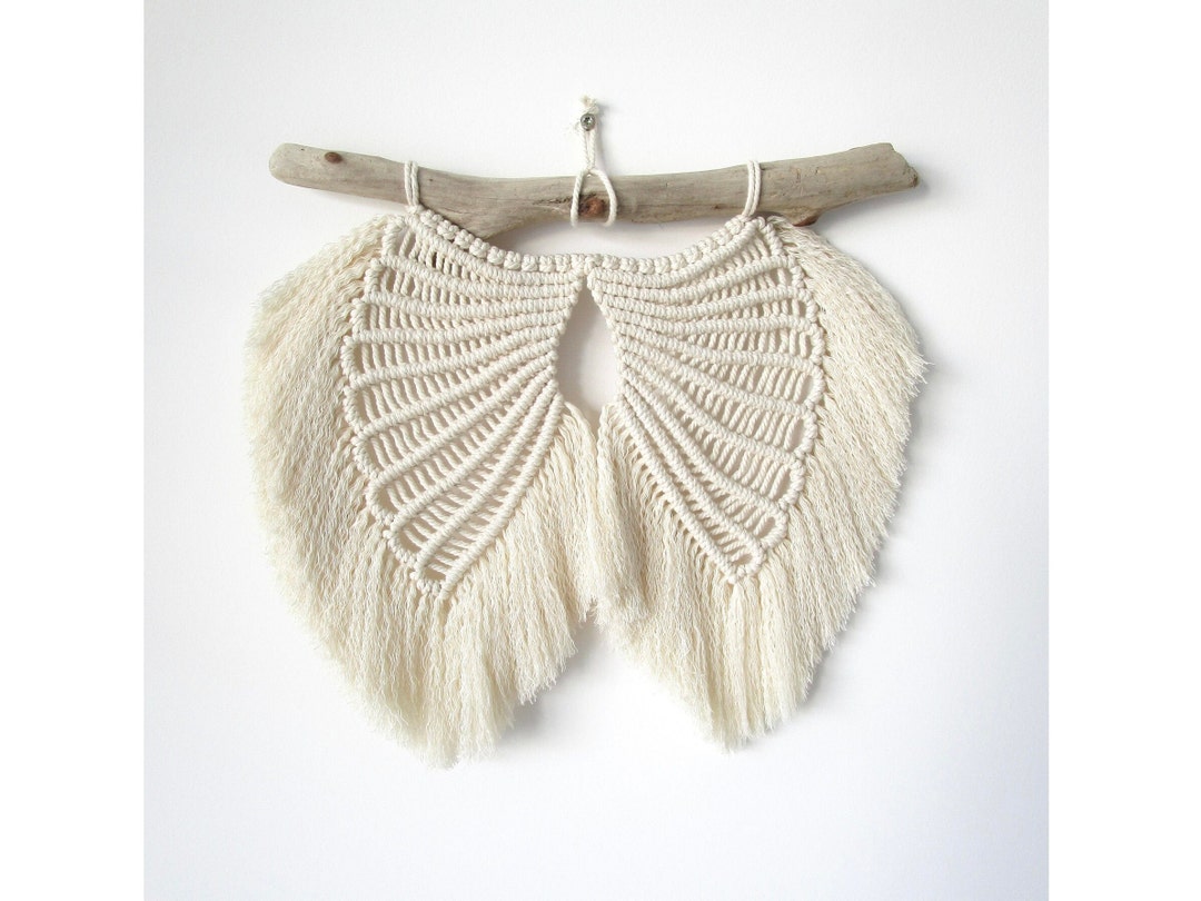 MACRAME PATTERN / Angel Wings / Wall Hanging / DIY / Pdf / Macrame ...