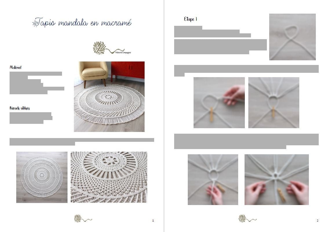 MACRAME PATTERN / Macrame Rug Tutorial / Round - Etsy