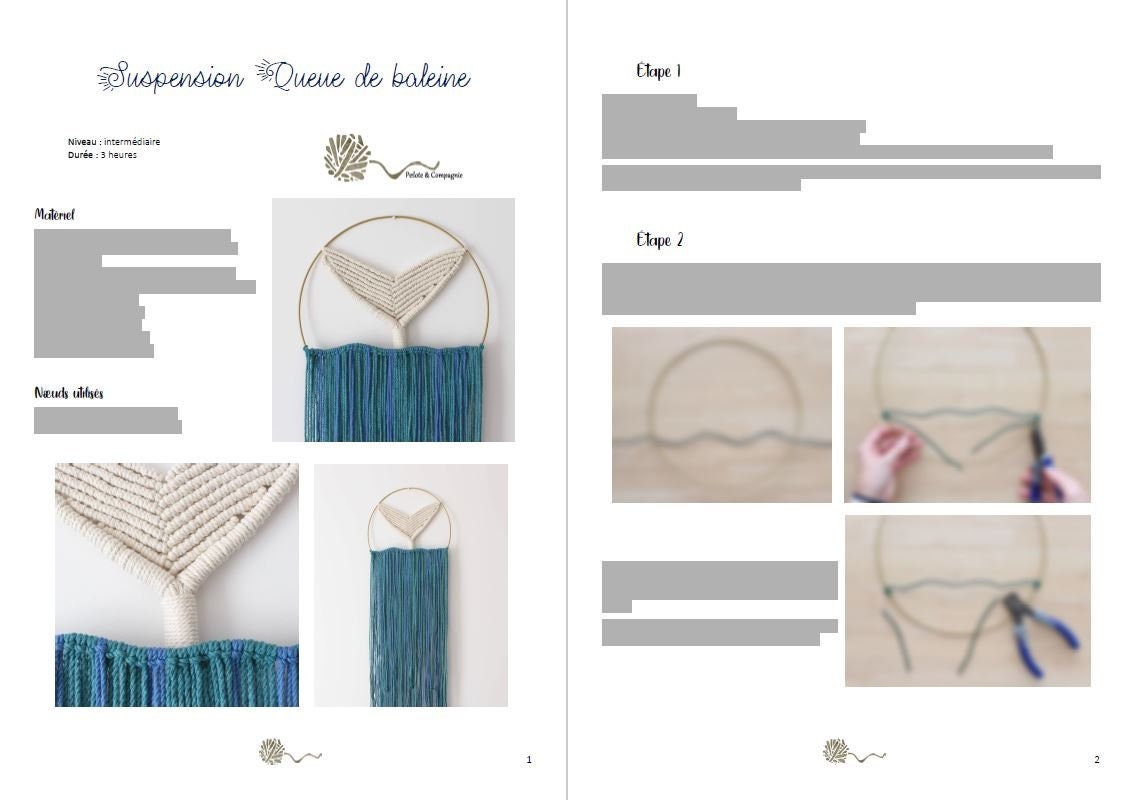 MACRAME PATTERN / Whale Tail Hanging / Mermaid Tail Tapestry / - Etsy