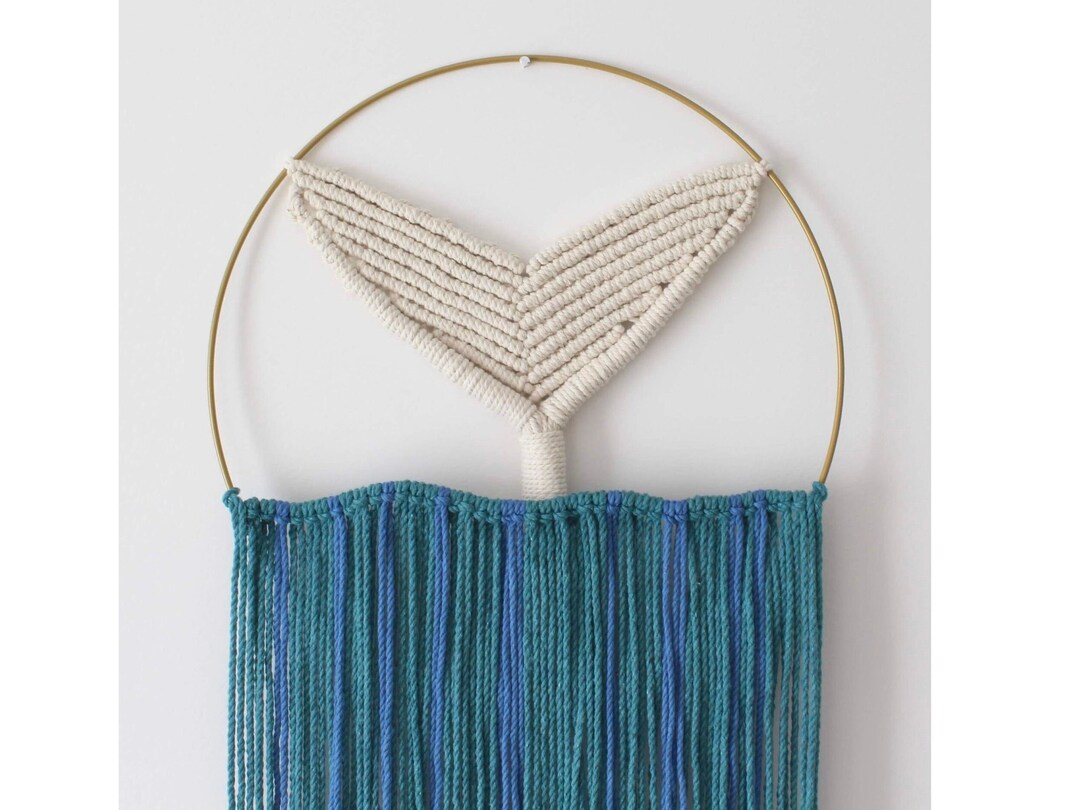 MACRAME PATTERN / Whale Tail Hanging / Mermaid Tail Tapestry / DIY / Pdf / Macrame Tutorial ...