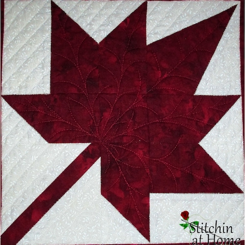 Maple Leaf Block PDF Pattern - Etsy
