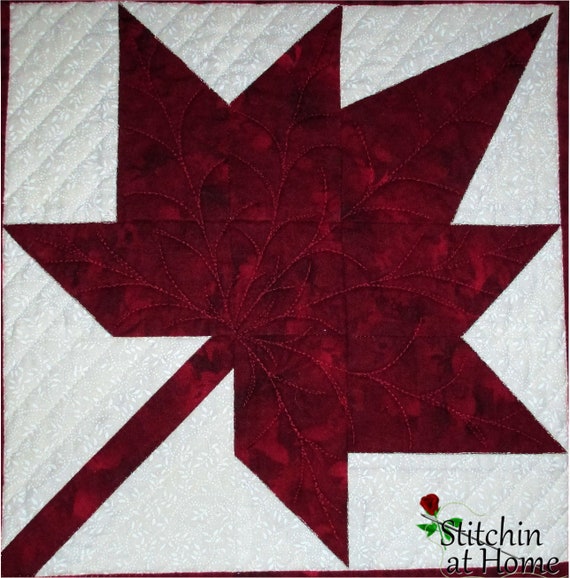Maple Leaf Block PDF Pattern - Etsy