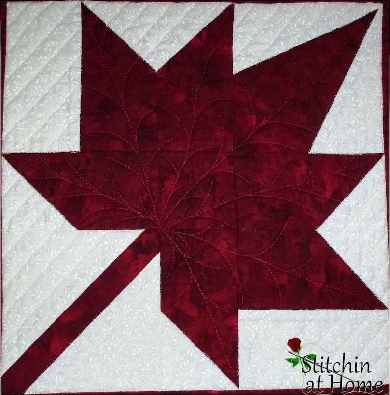 Maple Leaf Block PDF Pattern - Etsy