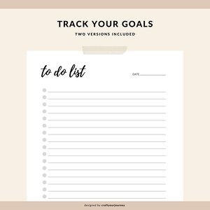 Minimal to Do List Printable Planner Instant PDF Download - Etsy