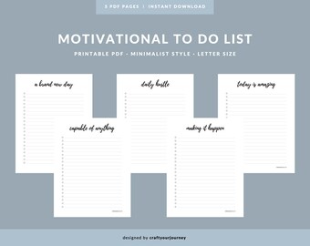 Minimal to Do List Printable Planner Instant Download PDF - Etsy