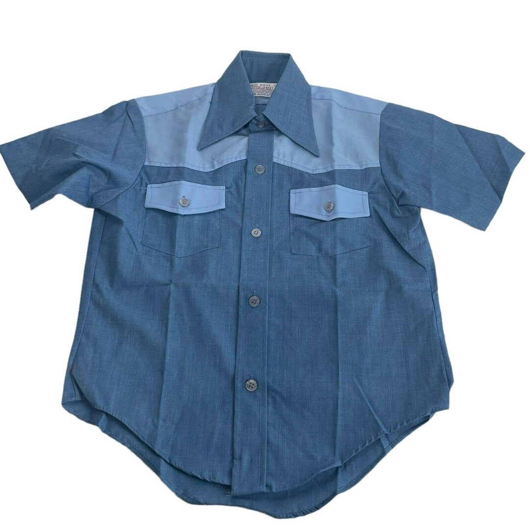Sears Boys Perma-prest Sanforized Button up Shirt Size 10 - Etsy