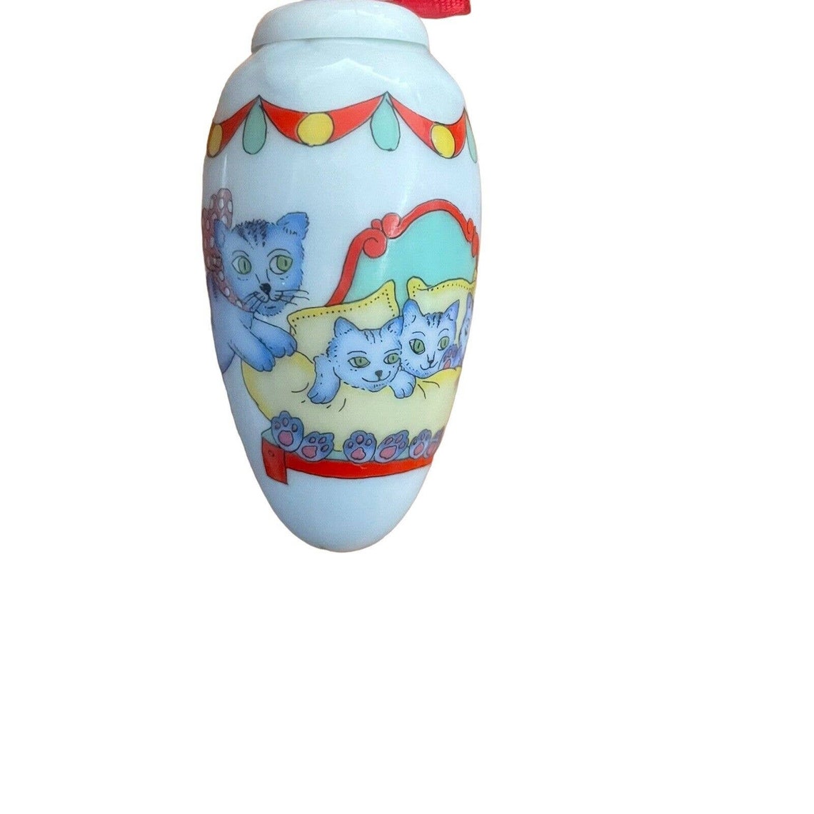 Weihnachts Zapfen Ornament Christmas Pine Cone Ole Winter Porcelain Cat ...