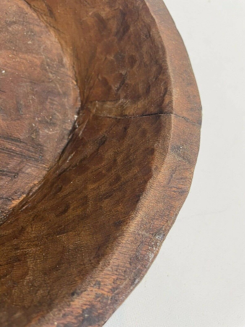 Rustic Brown Round Wooden Dough Bowl Primitive Dough Board - Etsy