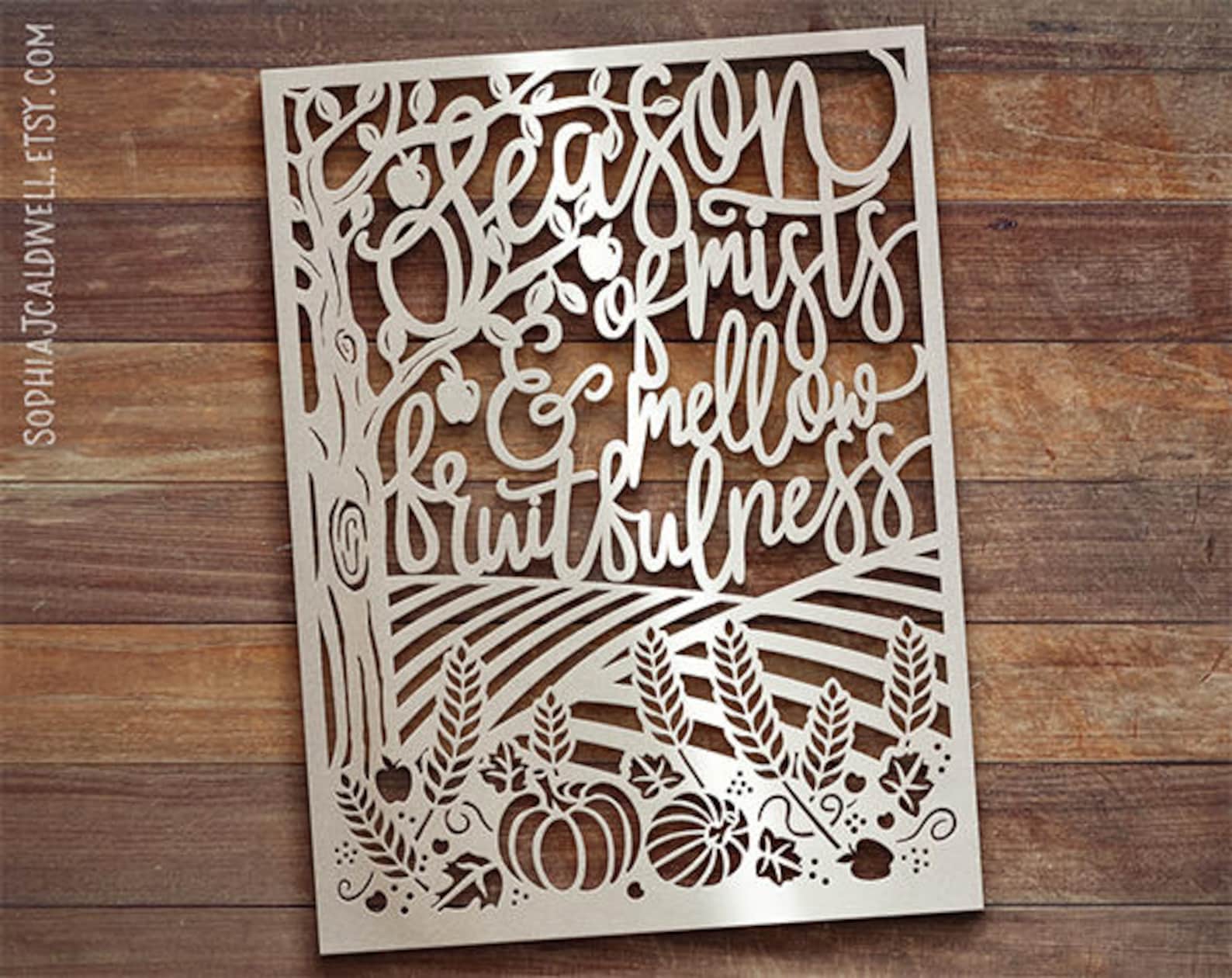 Fall SVG Papercut Svg Fall Autumn Cut File Svg Vinyl - Etsy