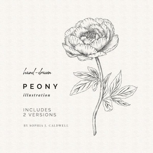 Flower Digi Stamp - Etsy