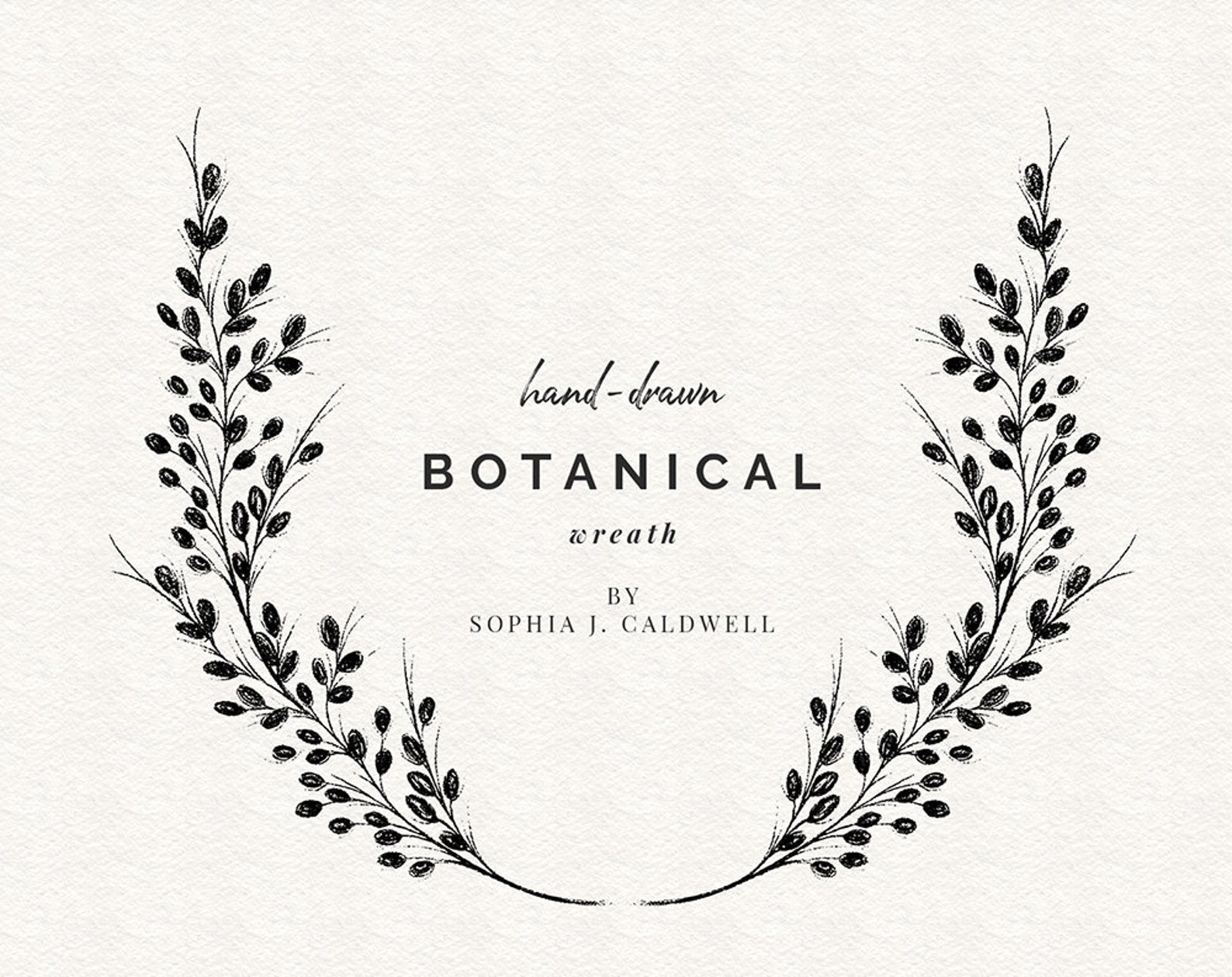 Wreath Monogram PNG Black Leaves Border Leaf Frame Circular - Etsy