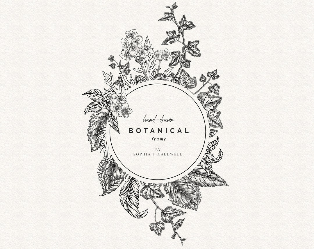 Round Digital Frame Clipart, Digital Border Frame PNG, Vintage ...