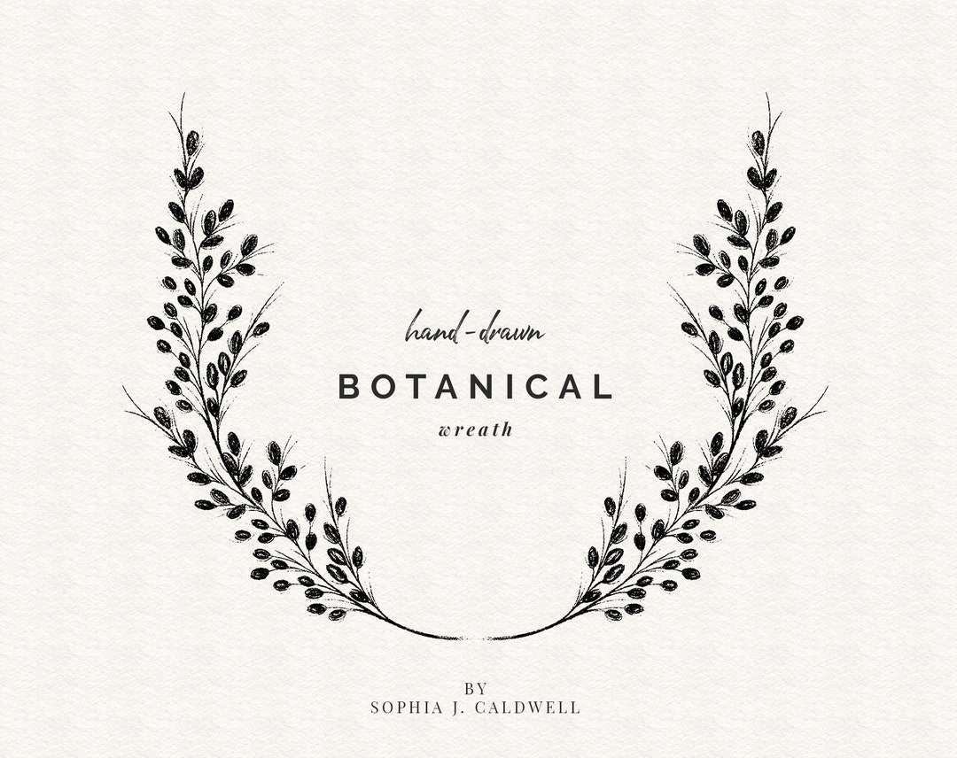 Wreath Monogram PNG, Black Leaves Border, Leaf Frame, Circular Round ...