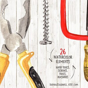 Tool Clipart, Watercolor Graphics, Instant Download, PNG Files ...