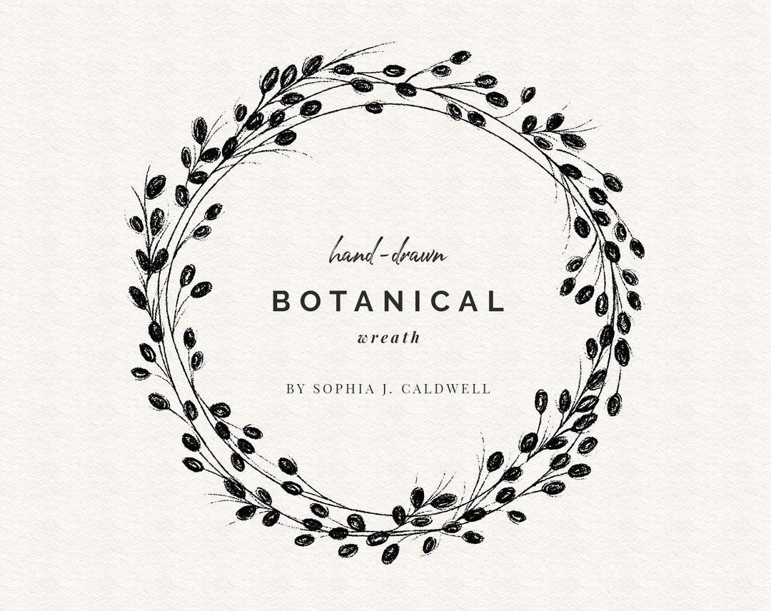 Round Floral Wreath PNG, Black Circular Digital Border Frame, Flower ...