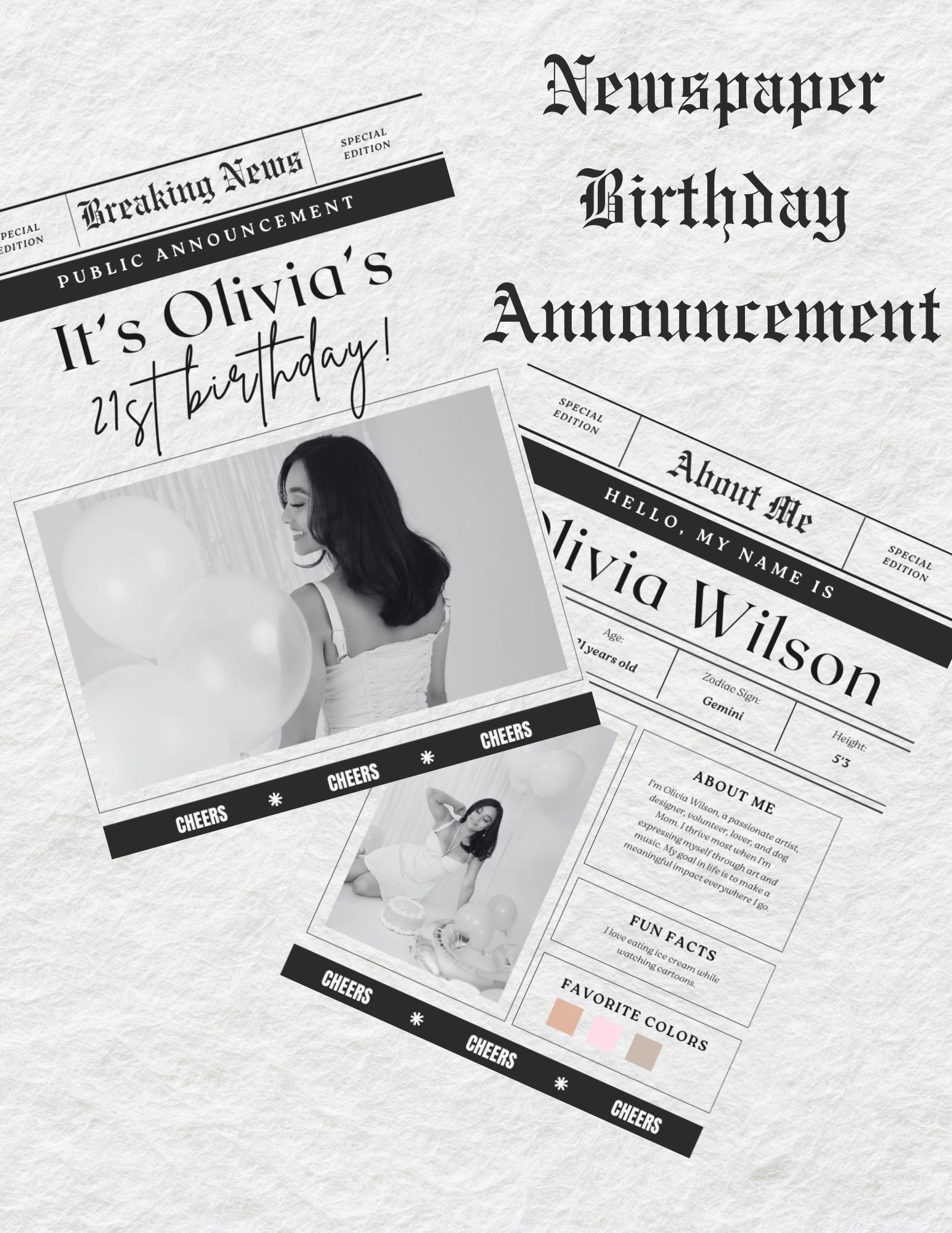 Newspaper Announcement | Breaking News | Birthday Announcement | Fully ...
