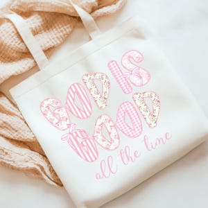 God is Good PNG: Preppy Pink Floral Christian Design (digital Download ...