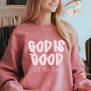 God is Good PNG: Preppy Pink Floral Christian Design (digital Download ...