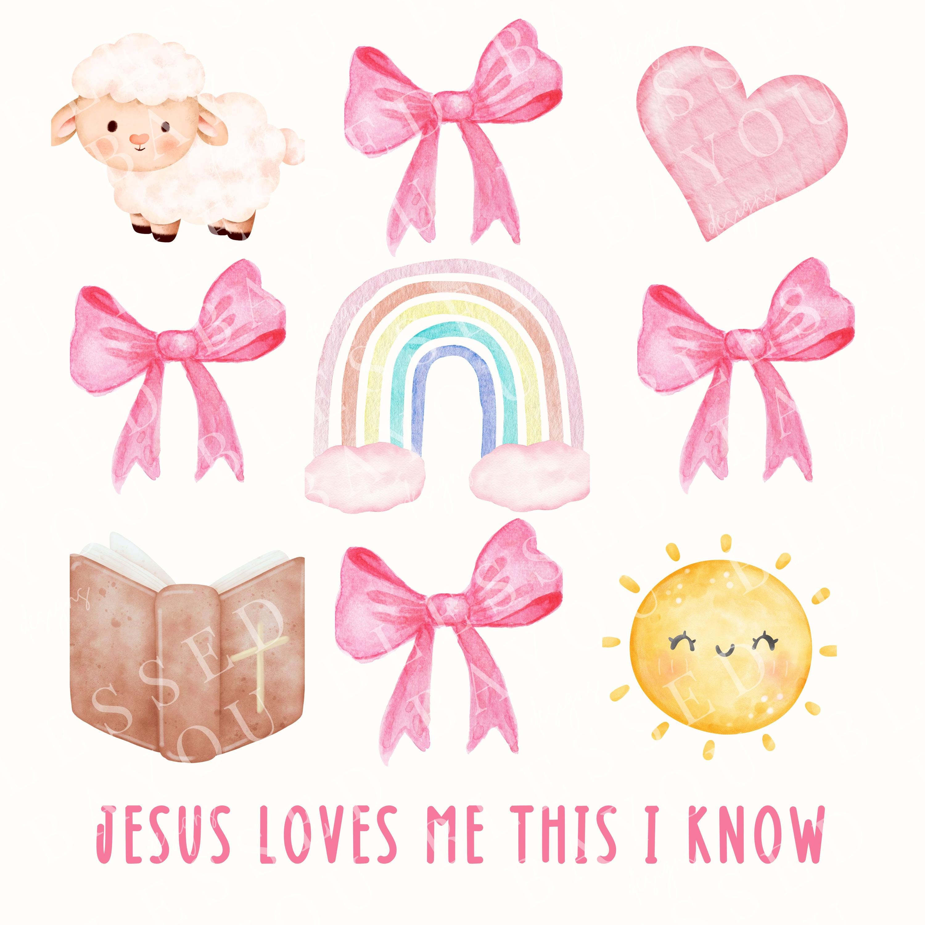 Jesus Loves Me PNG: Children's Christian Design (digital Download) - Etsy