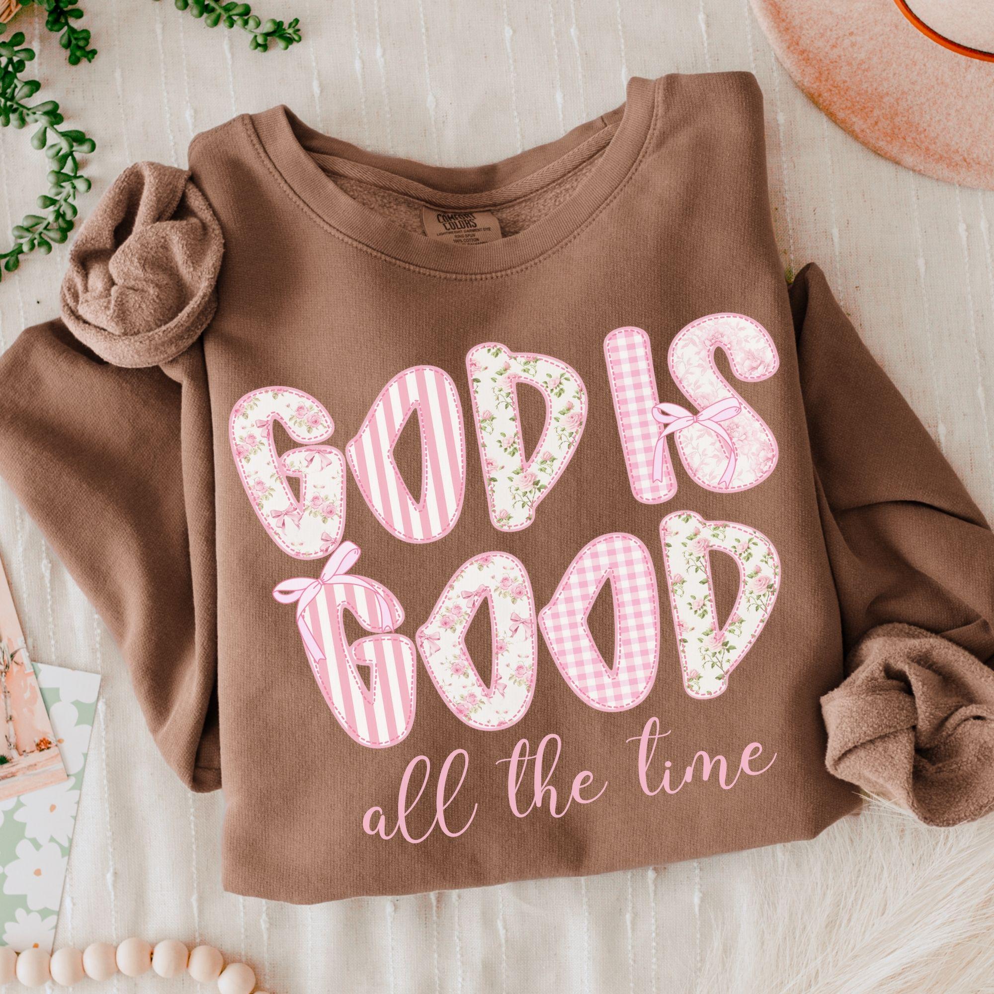 God is Good PNG: Preppy Pink Floral Christian Design (digital Download ...