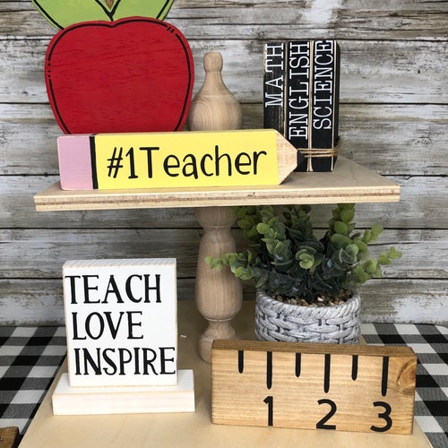 Teacher Classroom Interchangeable Tier Tray Set | Etsy