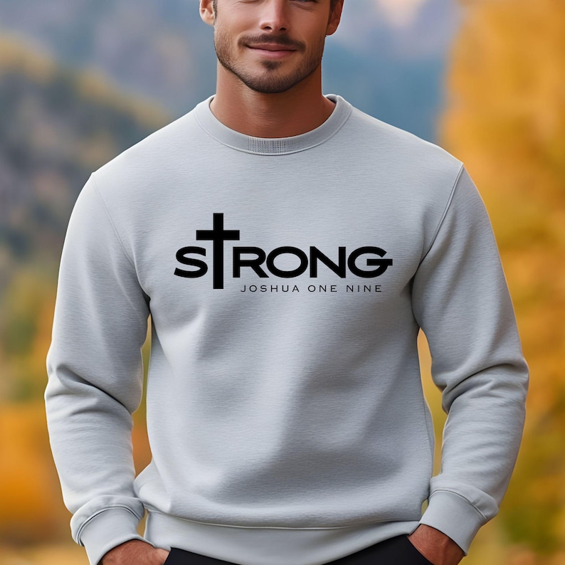 Strong Joshua 1:9 Christian PNG, Trendy Design (digital Download) - Etsy