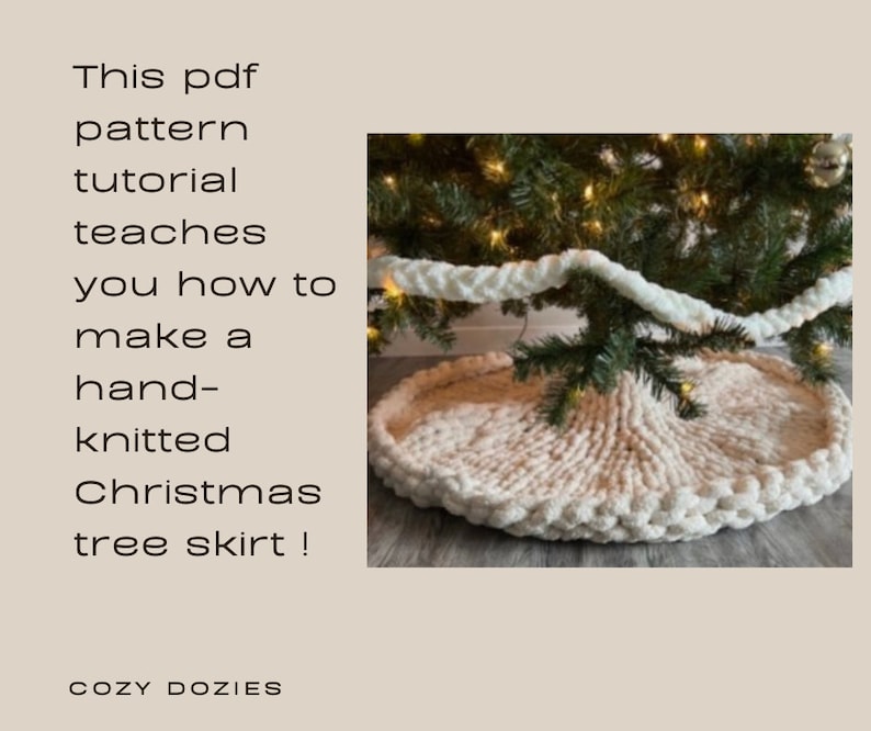 PDF Pattern Tutorial: Chunky Knit Christmas Tree Skirt | Cozy Handmade ...