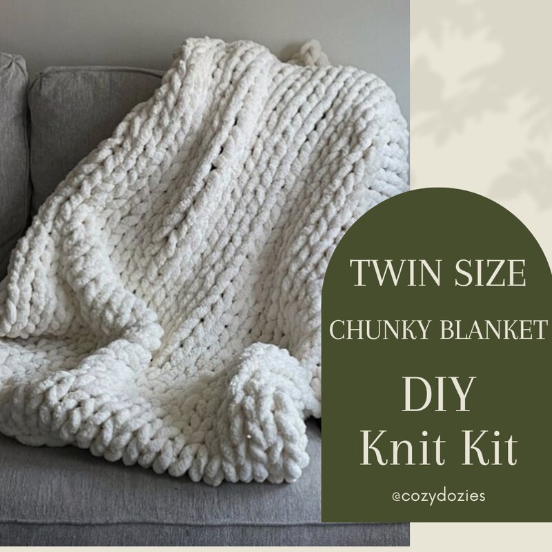 Chunky Knit Blanket Kit - Etsy