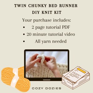 KNIT KIT Twin Size Bed Runner Chunky DIY | Crafting Comfort | Yarn ...