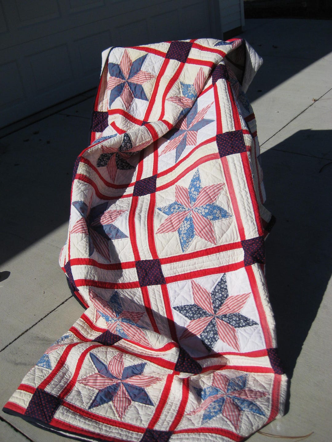 Hand Quilted Lemon Star Quilt - Etsy