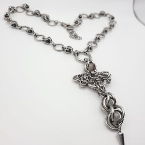 Fire Agate Chainmail Captive Bead Cross Necklace - Etsy