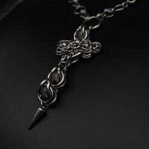 Fire Agate Chainmail Captive Bead Cross Necklace - Etsy