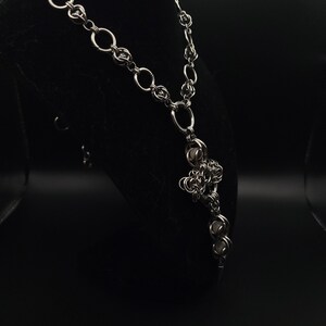 Fire Agate Chainmail Captive Bead Cross Necklace - Etsy