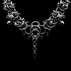 Pixane Chainmail Necklace Spikes - Etsy