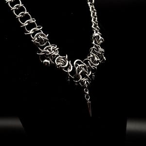 Pixane Chainmail Necklace Spikes - Etsy