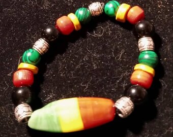 Jamaica Flag Bracelet Rastafari Bracelet Rasta Bracelet Set - Etsy