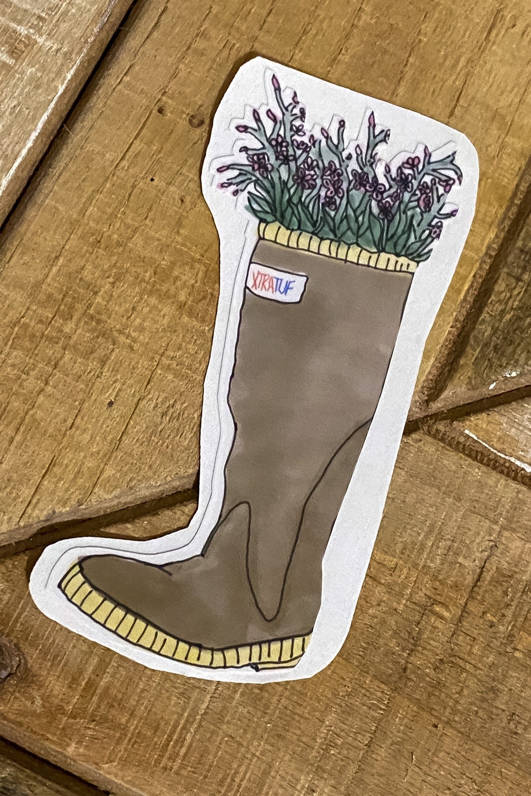 Alaska Sticker Xtratuf Boot With Fireweed Waterproof Vinyl Decal ...