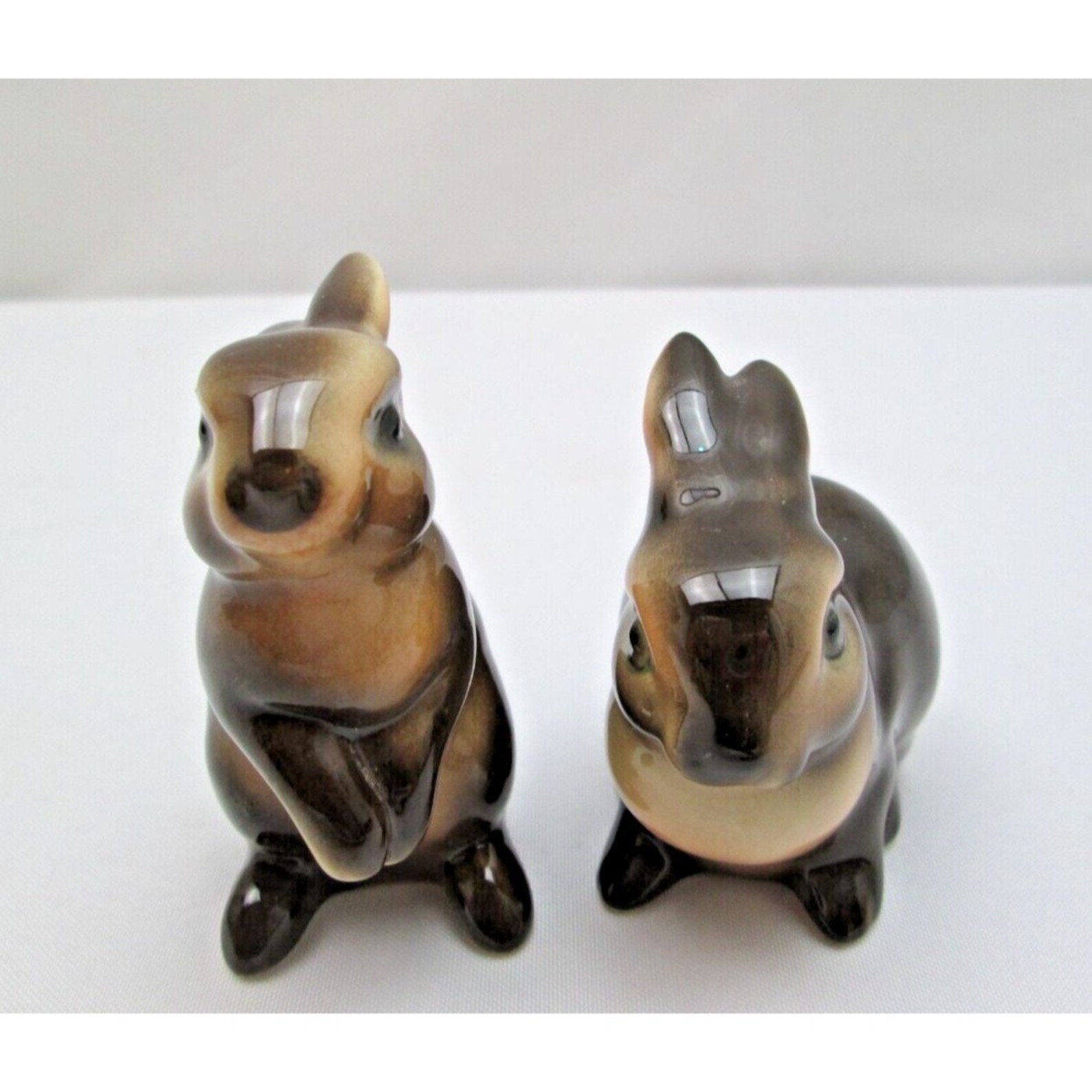 VTG Set of Two Goebel Brown Bunnies Rabbit Porcelain Figurines CE 297 W ...