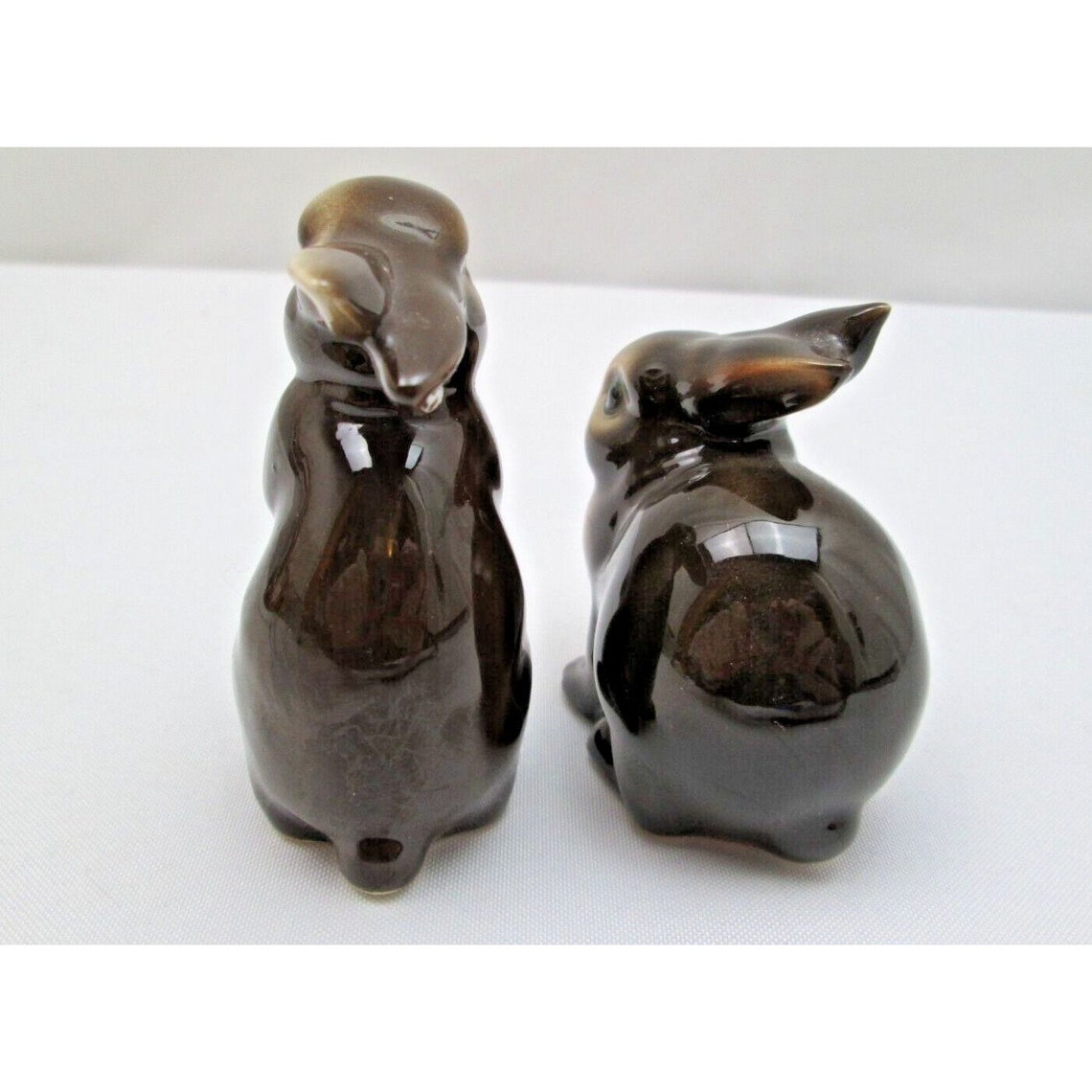 VTG Set of Two Goebel Brown Bunnies Rabbit Porcelain Figurines CE 297 W ...