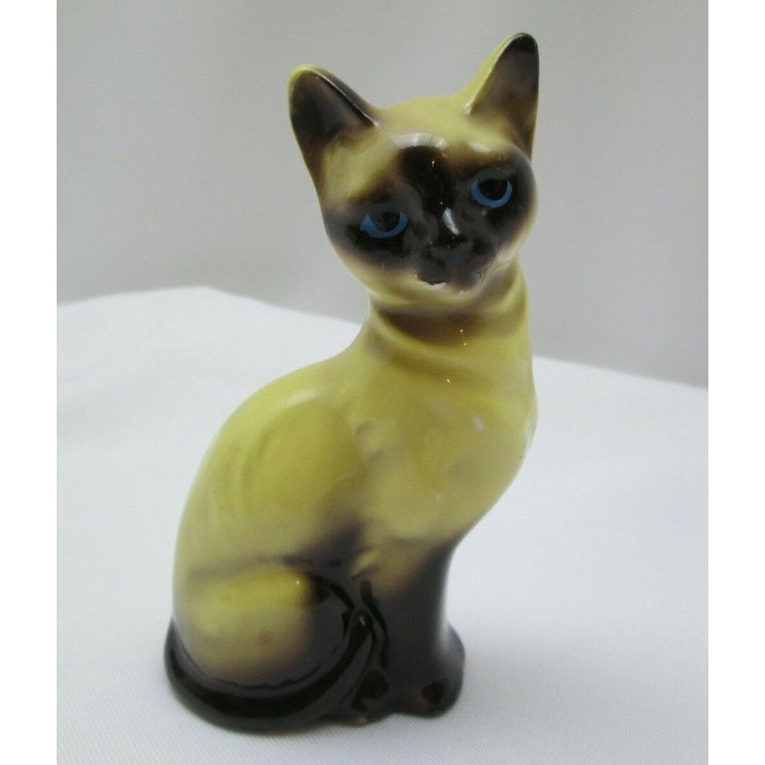 Vintage Simanise Cat Kitten Kitty 4 Figurine Japan - Etsy