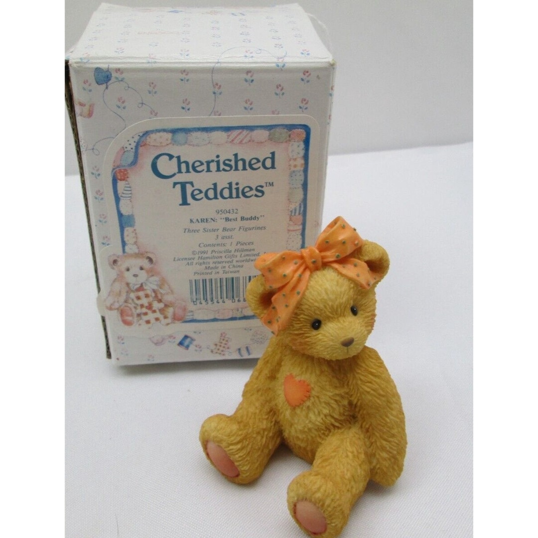 Cherished Teddies Bear Figurine 1991 Karen # 950432 BOX - Etsy
