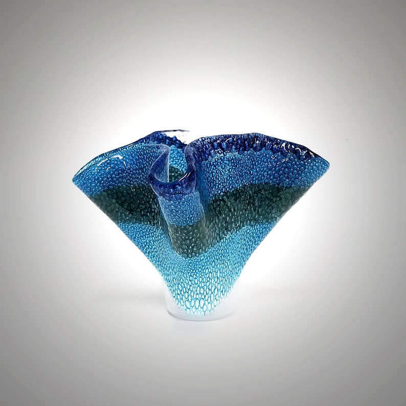 Fused Glass Crashing Ocean Wave Vase Beach Themed Glass Art | Etsy