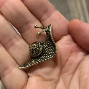 Two Brass Copper, Mini Snails Animal Ornaments, Antique Desk Copper Tea ...