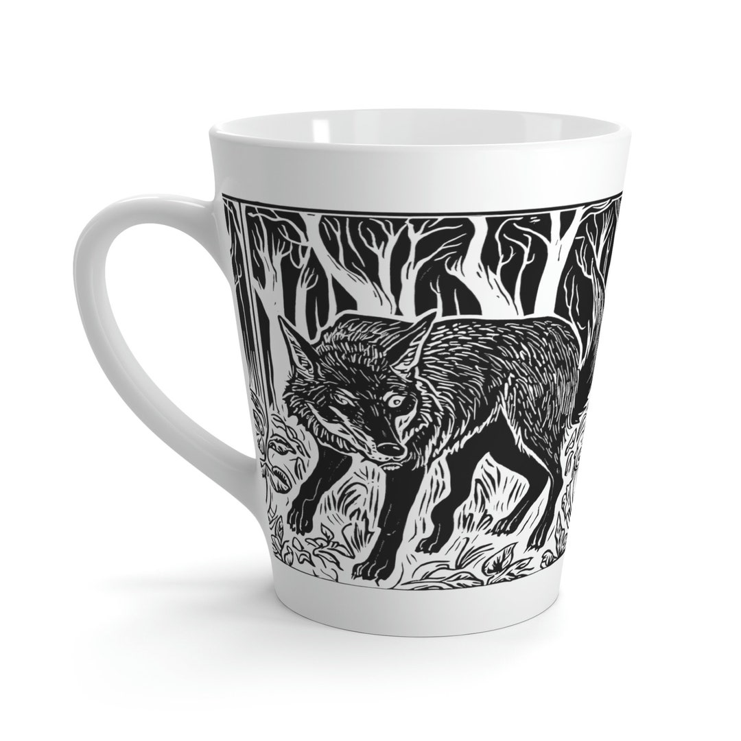 Art Nouveau Wolf Mug - Etsy