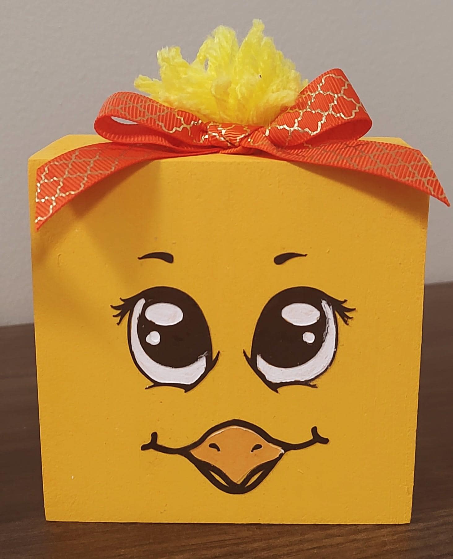 Easter Chick, Wood Block Chick, Spring Chicken, Shelf Sitter, Tray ...