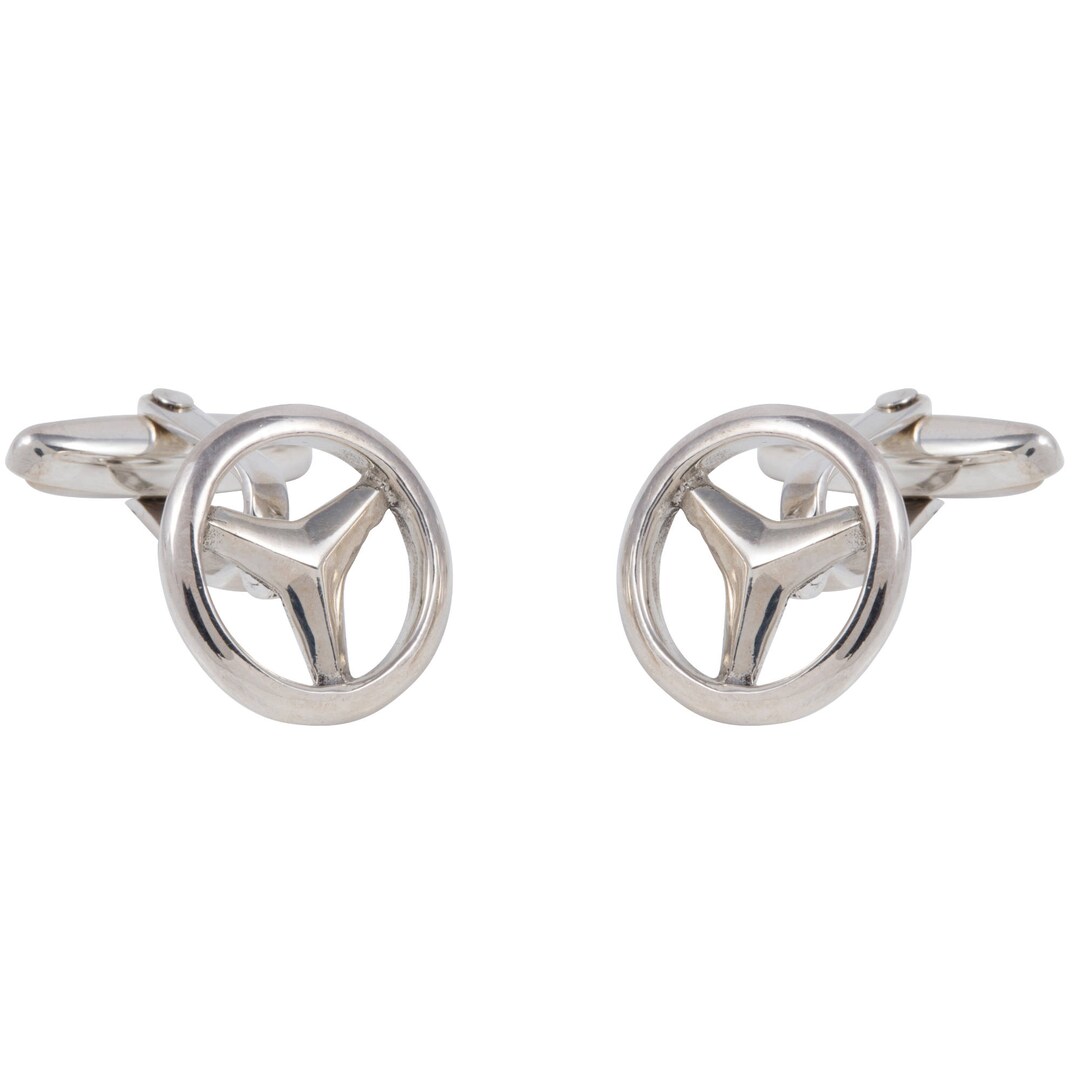 Sterling Silver Mercedes Cufflinks - Etsy
