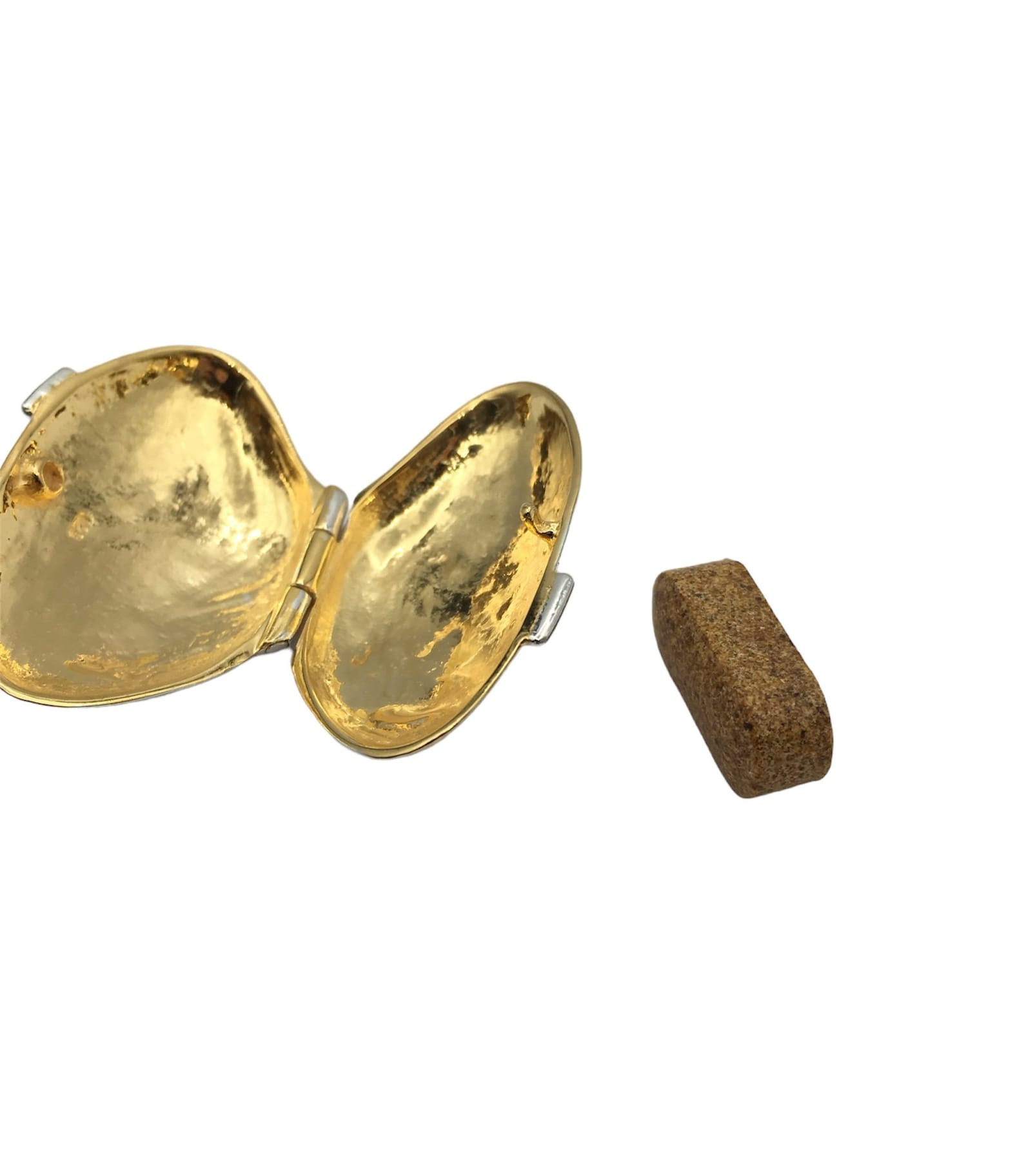 Beautiful Sterling Silver Clamshell Pill Box With Gold Plated Interior ...