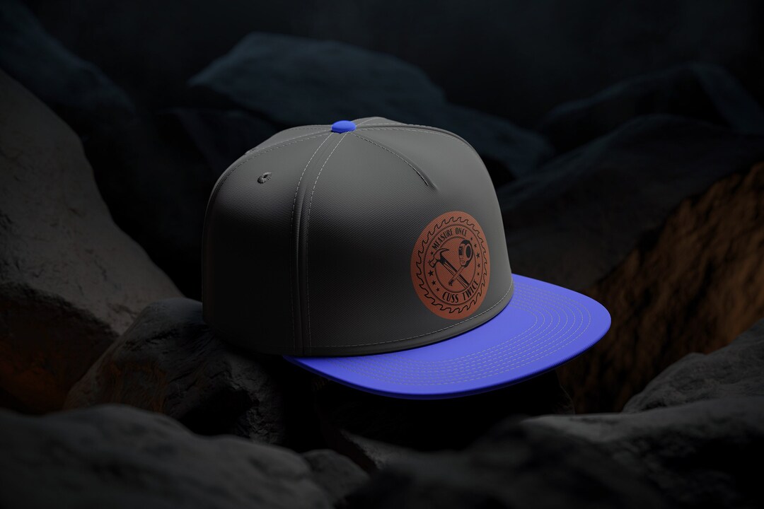 Measure Once, Cuss Twice Snapback Leather Patch Hat - Etsy