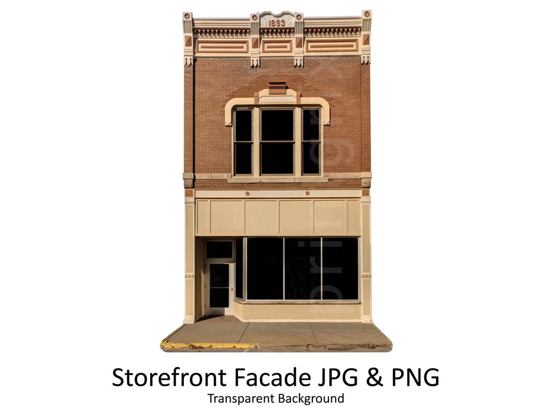 Vintage Storefront Graphic, Architectural Elevation (digital Download ...